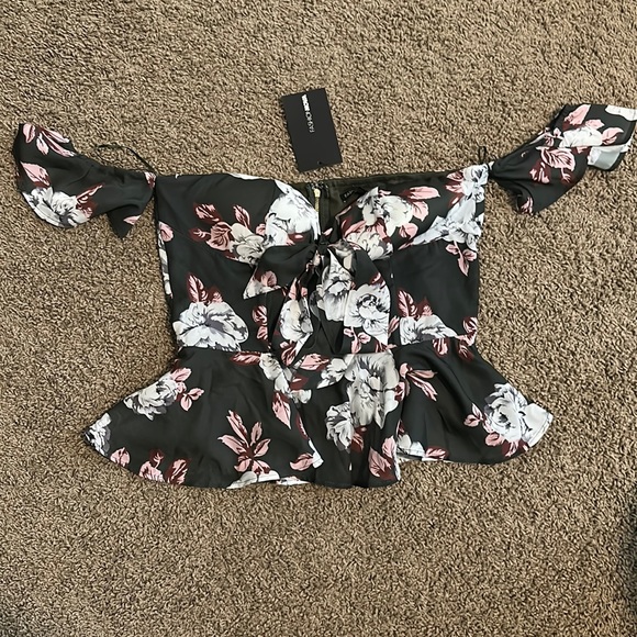 Fashion Nova | Tops | Off The Shoulder Olive Green Shirt | Poshmark